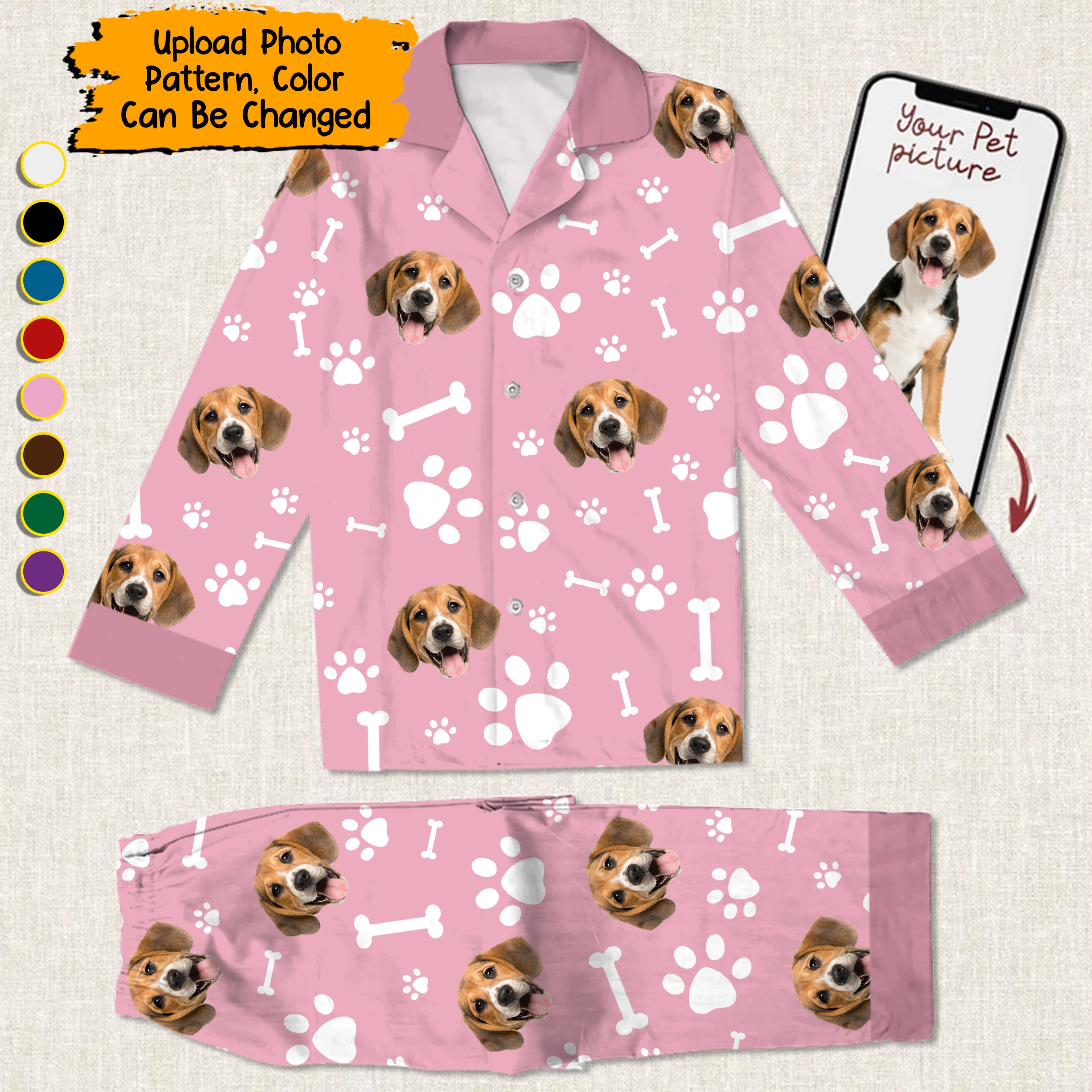 Personalized Custom Photo Dog Cat Pajamas HM071201PJ
